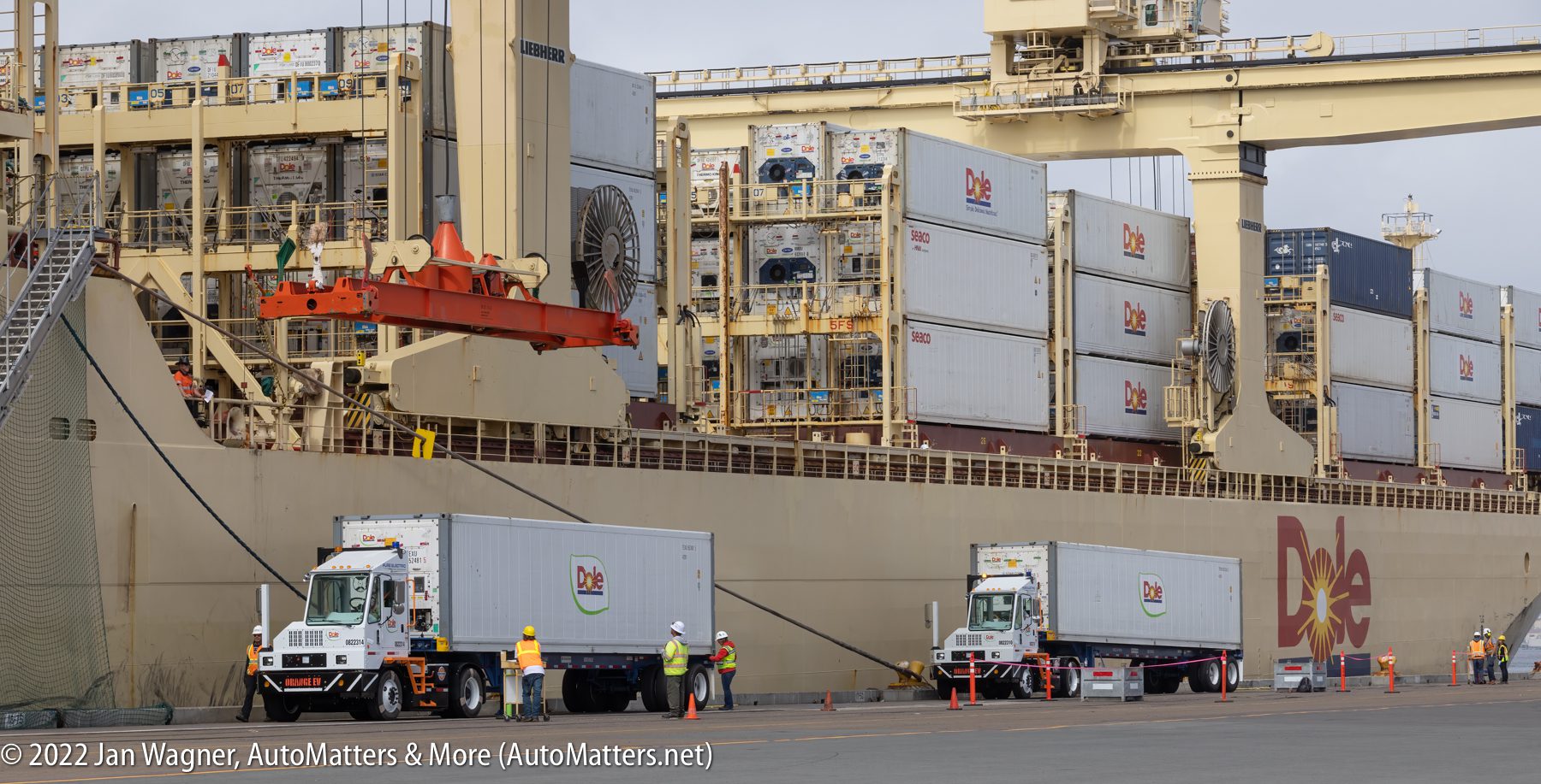 New Dole electric freight vehicles at Port of San Diego + Goodguys rods ...