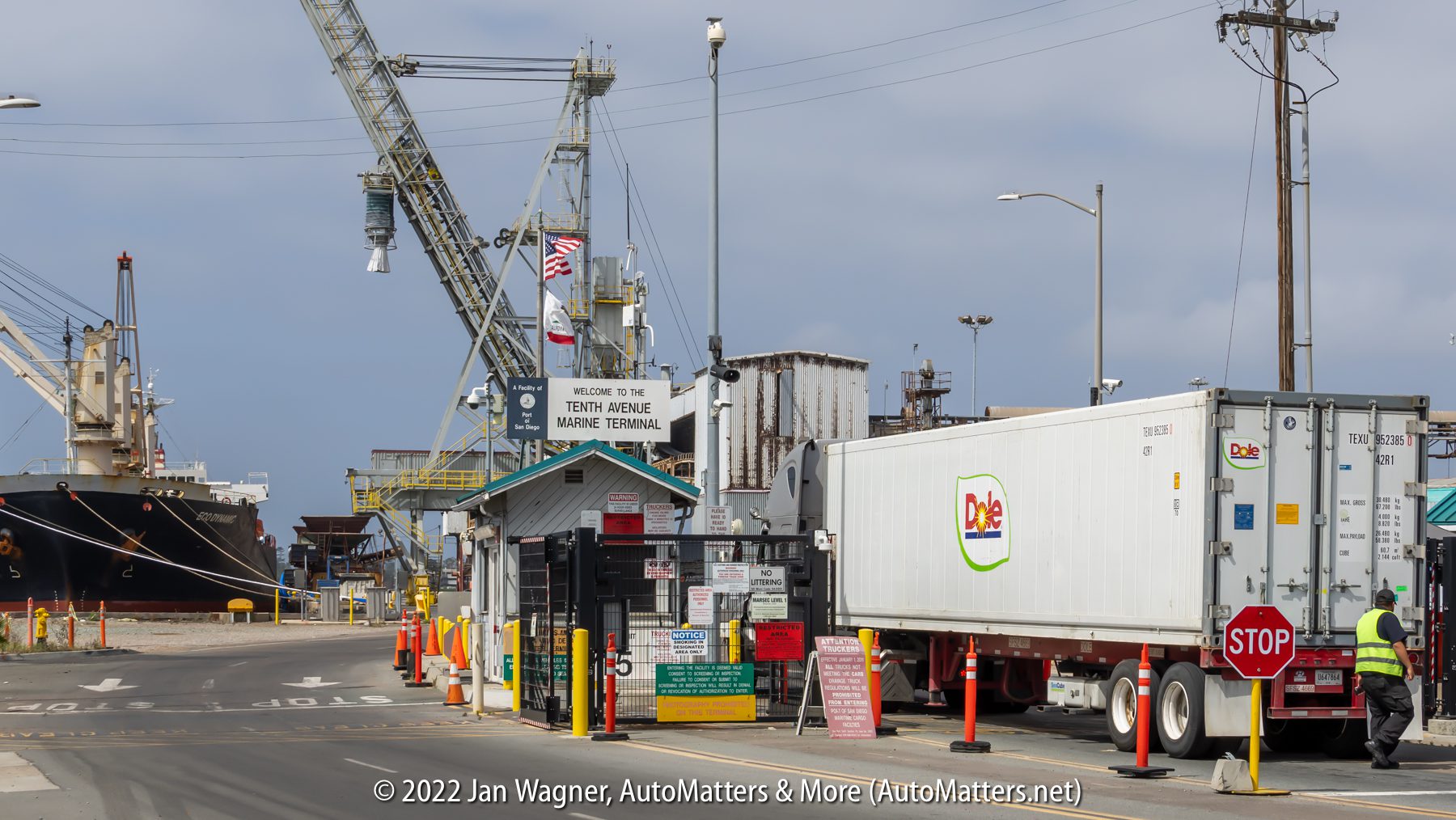 New Dole electric freight vehicles at Port of San Diego + Goodguys rods ...